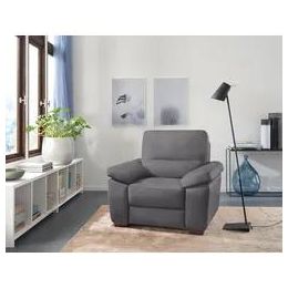 Sessel Calia italia "Gaia, in edlem Design und mit erstklassigem Sitzkomfort", grau (ash), B:100cm H:92cm T:94cm, Luxus-Microfaser Ginevra (100% Polyester), Sessel, Sessel, aus pflegeleichtem Luxus-Microfaser Ginevra Hydro Care