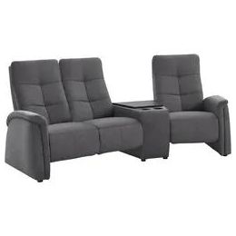 3-Sitzer exxpo - SOFA FASHION "Tivoli, Kinosofa mit Relaxfunktion, mit Ablagetisch und Stauraum", grau, B:258cm H:109cm T:152cm, Sofas, bequem und komfortabel, hohe R&uuml;ckenlehne