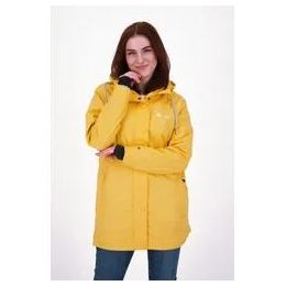 Regenjacke DEPROC ACTIVE "Friesennerz NEW ELLESMERE", Herren, Gr. 46 (L), gelb, 100% Polyester, figurumspielend, gerader Abschluss mit Druckknopf, Jacken Regenjacke, auch in Gro&szlig;en Gr&ouml;&szlig;en erh&auml;ltlich