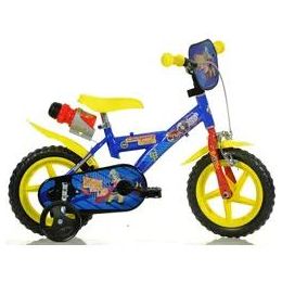 Kinderfahrrad DINO BIKES "12" Feuerwehrmann Sam stabiler Stahl-Rahmen, St&uuml;tzr&auml;der, kindgerecht" Gr. 21, blau, Fahrr&auml;der, Kinder, 21cm, 12 Zoll (30,48cm), mit St&uuml;tzr&auml;dern, Trinkflasche und Frontschild
