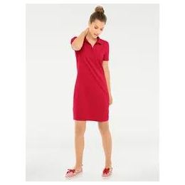 Shirtkleid Heine "Polokleid", Damen, Gr. 42, Normalgr&ouml;&szlig;en, rot, 95% Baumwolle, 5% Elasthan, unifarben, kurz, Kleider Shirtkleid
