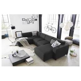 Wohnlandschaft "Bulky U-Form", grau (anthrazit), B:324cm T:195cm, ATLANTIC HOME COLLECTION, Sofas, Wohnlandschaft, in U-Form und XXL Sitzfl&auml;che, modular aufgebaut