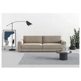 Big-Sofa Trendmanufaktur "Bourbon Mega, bequem, viel Platz, Breite 264cm", beige, B:264cm H:84cm T:126cm, 88% Polyester, 12% Polyacryl, Sofas, Big-Sofa, extra tiefe Sitzfl&auml;che, wahlweise mit Sitztiefenverstellung bestellbar