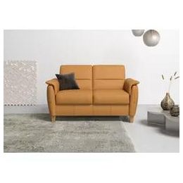2-Sitzer Home Affaire "Palmera, B: 149 cm", gelb (curry), B:149cm H:89cm T:89cm, Luxus-Microfaser (100% Polyester);Struktur (100% Polyester);Luxus-Microfaser in Lederoptik (100% Polyester), Sofas, mit Federkern