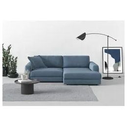 Ecksofa Trendmanufaktur "Bourbon Mega_Ecke mit tollem Sitzkomfort, Breite 250cm, L-Form", blau (blau horizon), B:250cm H:84cm T:176cm, 100% Polyester, Sofas, Ecksofa, mit extra hohem Sitzkomfort, auch in Cord erh&auml;ltlich