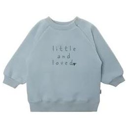 Sweatshirt Liliput "little and loved", M&auml;dchen, Gr. 110/116, blau (hellblau), 80% Baumwolle, 20% Polyester, bedruckt, normal, Rundhals, Sweatshirts Sweatshirt, aus weichem Baumwoll-Material