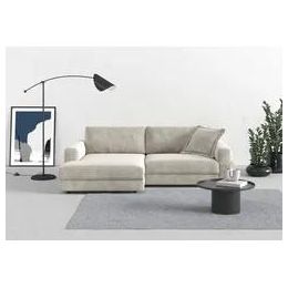 Ecksofa Trendmanufaktur "Bourbon, Mega Designsofa mit tollem Sitzkomfort, Breite 250cm, L-Form", beige (sand), B:250cm H:84cm T:176cm, 88% Polyester, 12% Polyacryl, Sofas, Ecksofa, extra tiefe Sitzfl&auml;che, wahlweise mit Sitztiefenverstellung