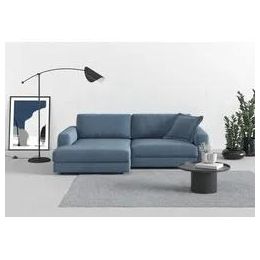 Ecksofa Trendmanufaktur "Bourbon, Mega Designsofa mit tollem Sitzkomfort, Breite 250cm, L-Form", blau (blau horizon), B:250cm H:84cm T:176cm, 100% Polyester, Sofas, Ecksofa, extra tiefe Sitzfl&auml;che, wahlweise mit Sitztiefenverstellung