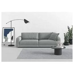 Big-Sofa Trendmanufaktur "Bourbon Mega, bequem, viel Platz, Breite 264cm", grau (grau pinstripe), B:264cm H:84cm T:126cm, 100% Polyester, Sofas, Big-Sofa, extra tiefe Sitzfl&auml;che, wahlweise mit Sitztiefenverstellung bestellbar
