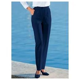 Schlupfhose COME ON, Damen, Gr. 54, Normalgr&ouml;&szlig;en, blau (marine), 62% Polyester, 36% Viskose, 2% Elasthan, unifarben, lang, Hosen Schlupfhose