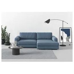 Ecksofa Trendmanufaktur "Bourbon, Mega Designsofa mit tollem Sitzkomfort, Breite 250cm, L-Form", blau (blau horizon), B:250cm H:84cm T:176cm, 100% Polyester, Sofas, Ecksofa, extra tiefe Sitzfl&auml;che, wahlweise mit Sitztiefenverstellung