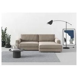 Ecksofa Trendmanufaktur "Bourbon, Mega Designsofa mit tollem Sitzkomfort, Breite 250cm, L-Form", beige, B:250cm H:84cm T:176cm, 88% Polyester, 12% Polyacryl, Sofas, Ecksofa, extra tiefe Sitzfl&auml;che, wahlweise mit Sitztiefenverstellung