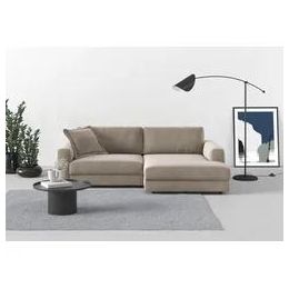 Ecksofa Trendmanufaktur "Bourbon Mega_Ecke mit tollem Sitzkomfort, Breite 250cm, L-Form", beige, B:250cm H:84cm T:176cm, 88% Polyester, 12% Polyacryl, Sofas, Ecksofa, mit extra hohem Sitzkomfort, auch in Cord erh&auml;ltlich