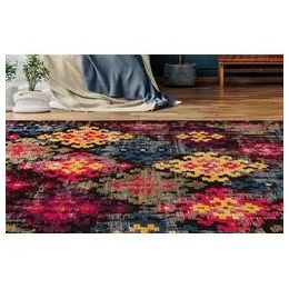 Teppich Padiro "Primavera 325", bunt (multi), B:80cm H:5mm L:150cm, Baumwolle, Chenille, Polyester, Teppiche, Teppich, Flachgewebe