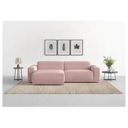 Ecksofa Trendmanufaktur "Braga, mit hochwertigem Kaltschaum, L-Form, in Cord erh&auml;ltlich", lila (flieder), B:255cm H:72cm T:160cm, 92% Polyester, 8% Nylon, Sofas, Ecksofa, modernes Sofa, Couch mit hohem Sitzkomfort, 255/72/160 cm (B/H/T)