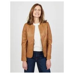 Lederjacke JCC "Lida", Damen, Gr. 36, braun (cognac), Obermaterial: 100% Lammnappa; Futter: 100% Polyester, Jacken