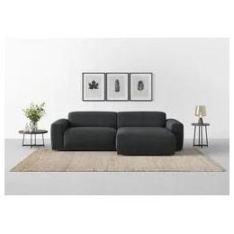 Ecksofa Trendmanufaktur "Braga, mit hochwertigem Kaltschaum, L-Form, in Cord erh&auml;ltlich", grau (anthrazit), B:255cm H:72cm T:160cm, 100% Polyester, Sofas, Ecksofa, modernes Sofa, Couch mit hohem Sitzkomfort, 255/72/160 cm (B/H/T)