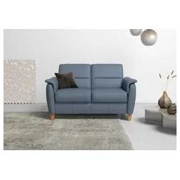 2-Sitzer Home Affaire "Palmera, B: 149 cm", blau (grau, blau), B:149cm H:89cm T:89cm, Luxus-Microfaser (100% Polyester);Struktur (100% Polyester);Luxus-Microfaser in Lederoptik (100% Polyester), Sofas, mit Federkern