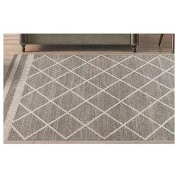 Teppich Kayoom "Rhombus 225", grau (braun, beige), B:120cm H:10mm L:170cm, Polypropylen (PP), Teppiche, Teppich