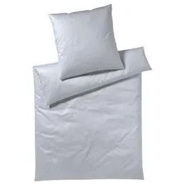 Bettw&auml;sche Elegante "Solid Jersey", silber (silberfarben), B/L: 155cm x 220cm, 1 Stk., 1 Stk., Mako-Satin, B/L: 80cm x 80cm, 2 Stk., Mako-Satin, Obermaterial: 100% Baumwolle, Bettw&auml;sche, Bettw&auml;sche, angenehmes Hautgef&uuml;hl