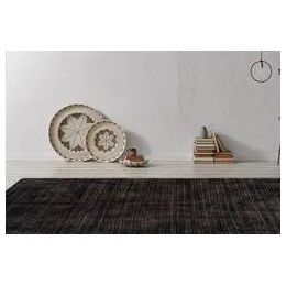 Teppich Padiro "Bridget 125", grau, B:200cm H:10mm L:290cm, Viskose, Teppiche, Teppich, Kurzflor, Hoch-Tief-Struktur mit Vintage Look