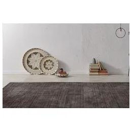 Teppich Padiro "Bridget 125", braun, B:80cm H:10mm L:150cm, Viskose, Teppiche, Teppich, Kurzflor, Hoch-Tief-Struktur mit Vintage Look