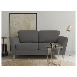 2-Sitzer Home Affaire "MARSEILLE Kompaktsofa 170 cm, Cord, Flachgewebe, Struktur, Webstoff", grau (dunkelgrau), B:170cm H:88cm T:90cm, Struktur fein (58% Polyester, 22% Polypropylen);Filzoptik (100% Polyester);Webstoff (100% Polyester), Sofas, Massivholzbeine Eiche, Landhausstil, Wellenunterfederung