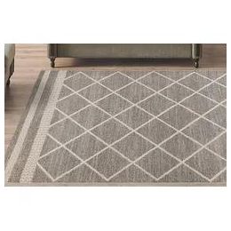 Teppich Kayoom "Rhombus 225", braun (braun, beige), B:160cm H:10mm L:230cm, Polypropylen (PP), Teppiche, Teppich
