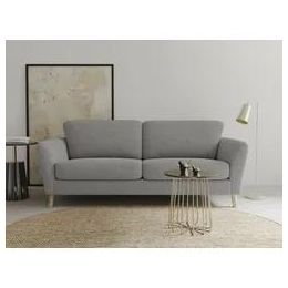 3-Sitzer Home Affaire "MARSEILLE 3er Sofa 206 cm, Cord, Flachgewebe, Struktur, Webstoff", grau, B:206cm H:88cm T:90cm, Webstoff (100% Polyester);Struktur fein (58% Polyester, 22% Polypropylen);Filzoptik (100% Polyester), Sofas, Massivholzbeine Eiche, Landhausstil, Wellenunterfederung