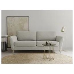 3-Sitzer Home Affaire "MARSEILLE 3er Sofa 206 cm, Cord, Flachgewebe, Struktur, Webstoff", grau (light grau), B:206cm H:88cm T:90cm, Webstoff (100% Polyester);Struktur fein (58% Polyester, 22% Polypropylen);Filzoptik (100% Polyester), Sofas, Massivholzbeine Eiche, Landhausstil, Wellenunterfederung