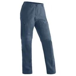 Outdoorhose Maier Sports "Nicole", Damen, Gr. 44, Normalgr&ouml;&szlig;en, blau (jeansblau), 100% Polyamid, Hosen Outdoorhose, Damen Zip-Off Wanderhose, schnelltrocknende Trekkinghose, Regular Fit