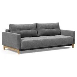 Schlafsofa INNOVATION LIVING TM "Pyxis 3-Sitzer mit extrabreiter Bettfunktion, Skandi-Design", grau (charcoal), B:232cm H:67cm T:114cm, 100% Polyester, Sofas, Schlafsofa, Multifunktionssofa, extrabequem durch Taschenfederkern, Dauerschl&auml;fer
