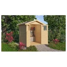 Gartenhaus Karibu "Doris 2", beige (naturbelassen), ohne Fu&szlig;boden, Holzwerkstoff, Gartenh&auml;user, Gartenhaus, naturbelassen