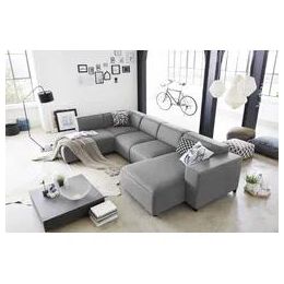 Wohnlandschaft "Bulky U-Form", grau, B:324cm T:195cm, ATLANTIC HOME COLLECTION, Sofas, Wohnlandschaft, in U-Form und XXL Sitzfl&auml;che, modular aufgebaut