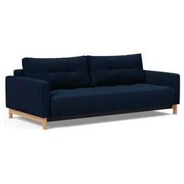 Schlafsofa INNOVATION LIVING TM "Pyxis 3-Sitzer mit extrabreiter Bettfunktion, Skandi-Design", blau, B:232cm H:67cm T:114cm, 100% Polyester, Sofas, Schlafsofa, Multifunktionssofa, extrabequem durch Taschenfederkern, Dauerschl&auml;fer