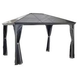 Pavillon Sojag "Verona 10x14", grau, B/H/T: 423cm x 261cm x 299cm, Pavillons, BxT: 423x299 cm, inkl. Moskitonetze