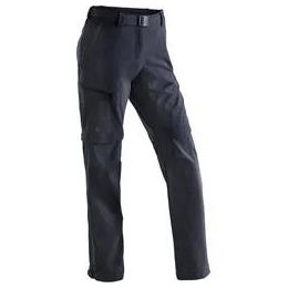 Outdoorhose Maier Sports "Nata", Damen, Gr. 17, Kurzgr&ouml;&szlig;en, blau (dunkelblau), 90% Polyamid, 10% Elasthan, Hosen Outdoorhose, Damen Zip-Off Wanderhose, atmungsaktive Trekkinghose, Regular Fit