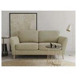 2-Sitzer Home Affaire "MARSEILLE Kompaktsofa 170 cm, Cord, Flachgewebe, Struktur, Webstoff", braun (latte), B:170cm H:88cm T:90cm, Struktur fein (58% Polyester, 22% Polypropylen);Filzoptik (100% Polyester);Webstoff (100% Polyester), Sofas, Massivholzbeine Eiche, Landhausstil, Wellenunterfederung