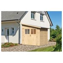 Gartenhaus Karibu "Bodensee 2", beige (naturbelassen), ohne Fu&szlig;boden, Holzwerkstoff, Gartenh&auml;user, Gartenhaus, naturbelassen oder terragrau