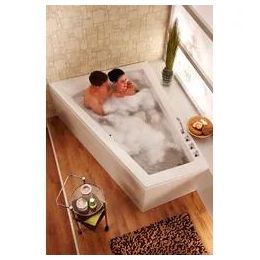 Badewanne Ottofond "Galia II", wei&szlig;, B:135cm H:50cm L:175cm T:135cm, Sanit&auml;racryl, Badewannen, f&uuml;r 2 Personen, mit Fu&szlig;gestell, Lieferung ohne Frontsch&uuml;rze