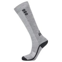 Socken SOS "Arlberg", Herren, Gr. 35/38, grau (hellgrau), 40% Wolle, 40% Polyacryl, 11% Nylon, 7% Polyester, 2% Elasthan, mehrfarbig, Socken Socken, mit atmungsaktiven und geruchshemmenden Eigenschaften