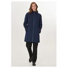 Outdoorjacke WEATHER REPORT "Dayton", Damen, Gr. 42, blau, 90% Polyester, 10% Elasthan, unifarben, lang, ohne Ausschnitt, Jacken Outdoorjacke, mit getapten N&auml;hten