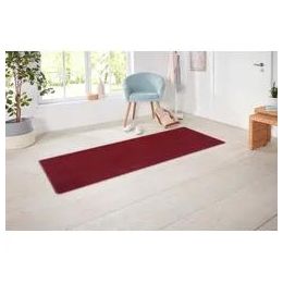 L&auml;ufer Hanse Home EXCLUSIV "Liberty", rot, B:80cm H:7mm L:300cm, Polypropylen, Teppiche, L&auml;ufer, Uni-Meliert, robust, kr&auml;ftige Farben, rundherum farbige Kettelung