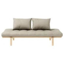 Daybett KARUP DESIGN "Pace", beige (leinen), B:200cm H:37cm L:200cm, Daybetten, aus massiven Kiefernholz, inkl. Futonmatratze