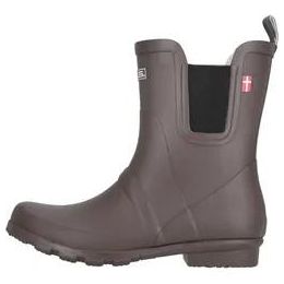 Gummistiefel MOLS "Suburbs", Damen, Gr. 38, braun (dunkelbraun), Gummi, Schuhe Gummistiefel, mit wasserdichter Funktion
