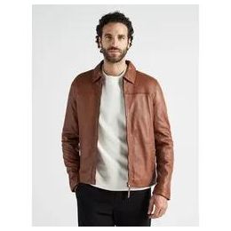 Lederjacke JCC "Luca", Herren, Gr. 50, braun (cognac), Obermaterial: 100% Lammnappa; Futter: 100% Baumwolle; &Auml;rmelfutter: 100% Polyester, Jacken