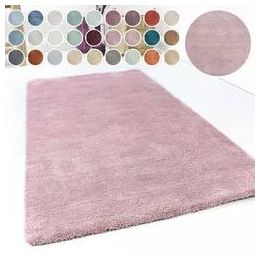 Hochflor-Teppich Esprit "Relaxx ESP-4150", flieder, altros&egrave;, H:25mm &Oslash;:120cm, Kunstfaser, Teppiche, Wohnzimmer, sehr gro&szlig;e Farbauswahl, weicher dichter Hochflor