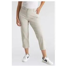 Caprihose KjBRAND "Betty 7/8", Damen, Gr. 52, N-Gr, beige, Web, Obermaterial: 60% Baumwolle, 37% Polyamid, 3% Elasthan, Basic schmal, Hosen Caprihose, Sommerhose