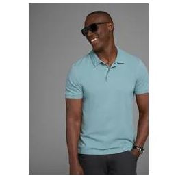 MAN'S WORLD Poloshirt MAN'S WORLD, Herren, Gr. 68/70 (4XL), blau (blaugrau), Piqu&eacute;, Obermaterial: 100% Baumwolle, unifarben, Basic, regular fit, Rundhals, Flachstrickb&uuml;ndchen, Shirts, Kurzarm, lockere Passform, unifarben, Topseller