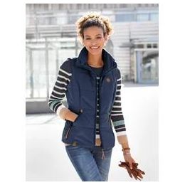 Steppweste Casual Looks, Damen, Gr. 36, blau (marine), 100% Polyester, unifarben, Westen Steppweste, Topseller